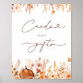 Boho Fall Pumpkin Cards and Gifts Poster | Zazzle