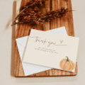 Boho Fall Pumpkin Thank You Card | Zazzle