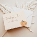 Boho Fall Pumpkin Thank You Card | Zazzle
