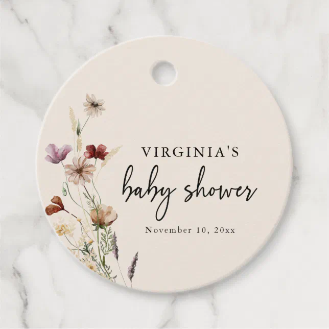 Boho Favor Tags | Zazzle