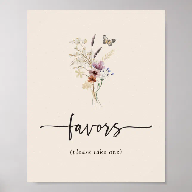 Boho Favors Poster | Zazzle