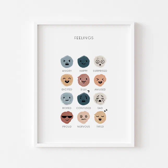 Boho feelings chart print | Zazzle