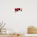 Boho Floral | 2019 Calendar with Monogram Poster | Zazzle