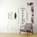 Boho Floral Congrats Graduation Photo Backdrop | Zazzle