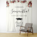 Boho Floral Congrats Graduation Photo Backdrop | Zazzle