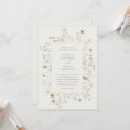 Boho Floral Frame Wildflower Wedding Invitation | Zazzle