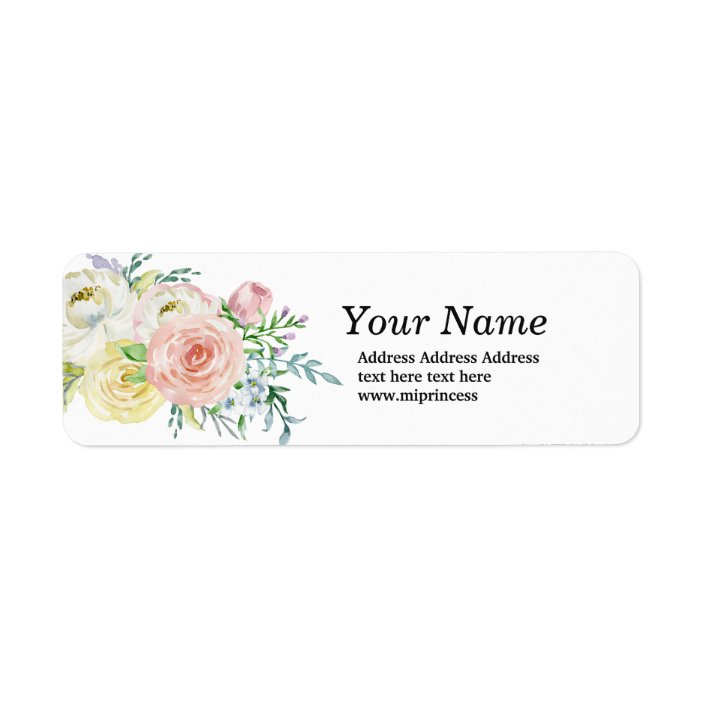 boho floral return address stickers | Zazzle.com