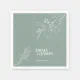 Boho Floral Sage Green Wedding Napkins | Zazzle