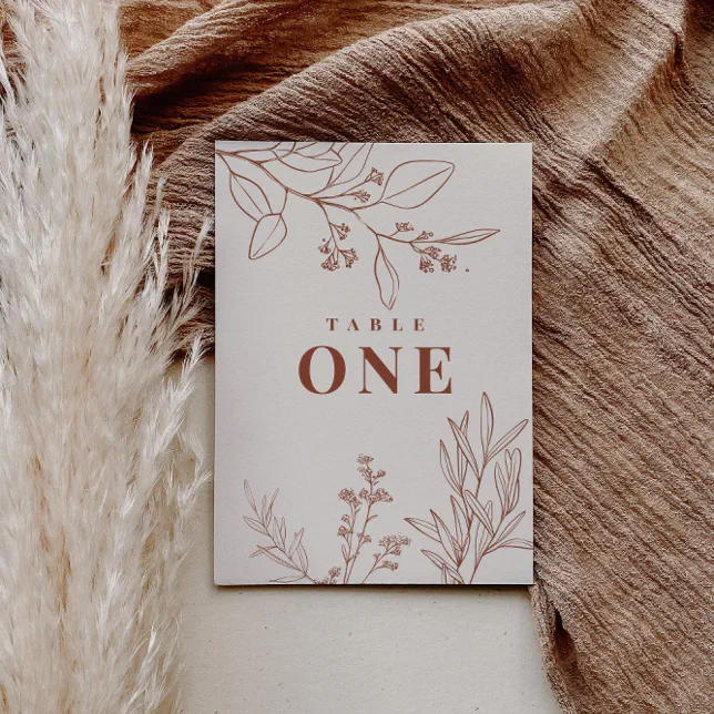 Boho Floral Table Numbers | Zazzle