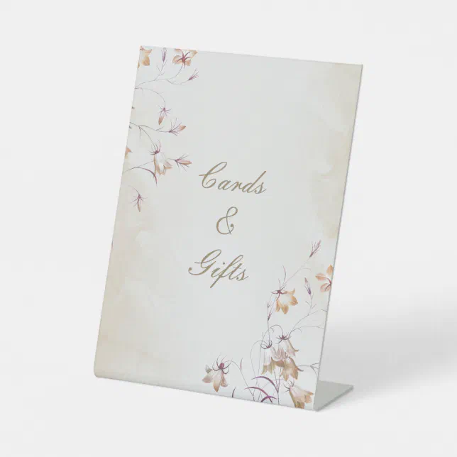 Boho Floral Wedding Cards and Gifts Table Sign | Zazzle