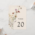 Boho Floral Wedding Table Number | Zazzle