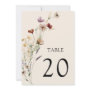Boho Floral Wedding Table Number | Zazzle