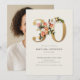 Boho Floral with Photo 30th Birthday Invitation | Zazzle