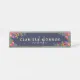 Boho Flowers - Navy Blue - Monogram Desk Name Plate | Zazzle