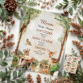 Boho forest Woodland animals Rustic Baby Shower Flyer | Zazzle