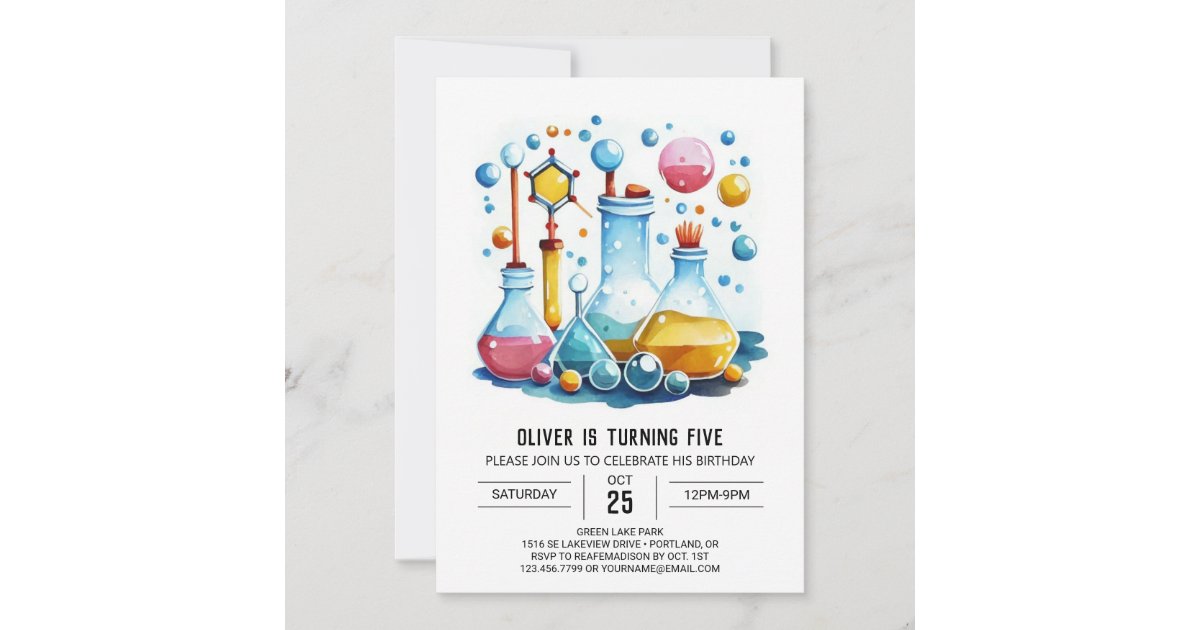 Boho Fusion Potion Scientist Birthday Invitation | Zazzle