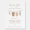 Boho Gender Reveal Welcome Sign | Neutral Welcome | Zazzle