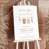 Boho Gender Reveal Welcome Sign | Neutral Welcome | Zazzle