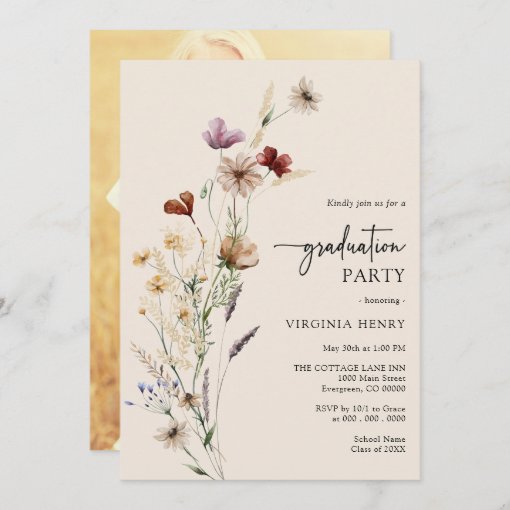 Boho Graduation Invitation | Zazzle