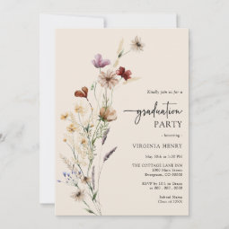 Boho Graduation Party Invitation | Zazzle
