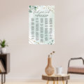 Boho Greenery Gold Geometric alphabetical seating Poster | Zazzle