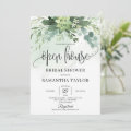 Boho Greenery Succulent Foliage Open House Bridal Invitation | Zazzle