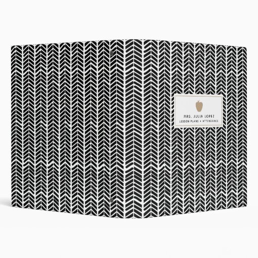 Boho Herringbone Teacher Binder | Zazzle