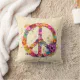 Boho Hippy 60s 70s Peace Sign Throw Pillow | Zazzle