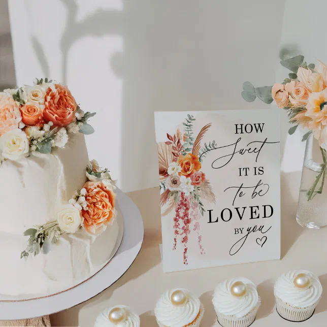 Boho How Sweet It Is Wedding Dessert Table Sign | Zazzle