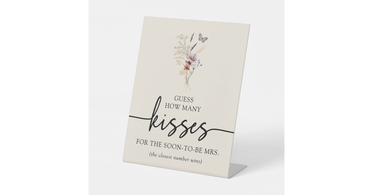 Boho Kisses Sign | Zazzle
