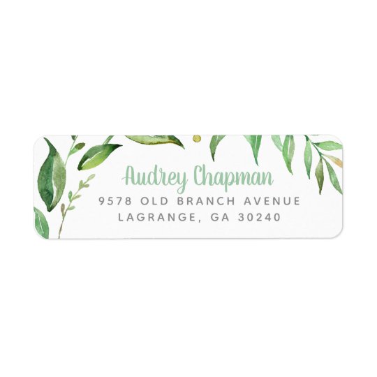 Boho Leaves Personalized Return Address Labels | Zazzle.com