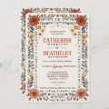 Boho Letterpress Style Skeleton Tarot Wedding Invitation | Zazzle