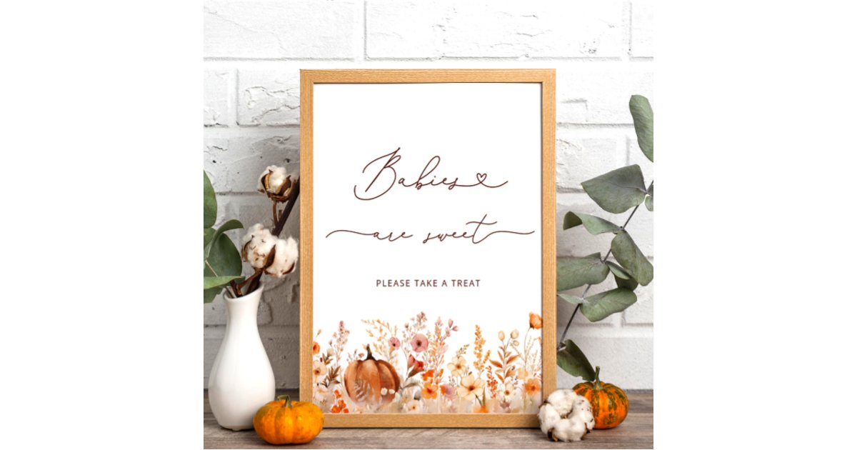 Boho Little Pumpkin Fall Babies are Sweet Poster | Zazzle