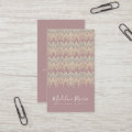 Boho Macrame Artist Handmade Art Designer Blush Business Card | Zazzle
