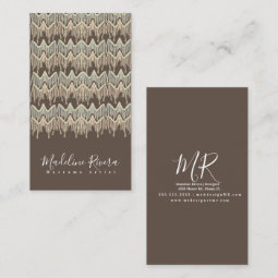 Boho Macrame Artist Handmade Art Designer Business Card | Zazzle