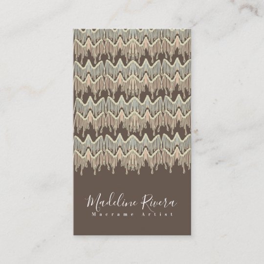 Boho Macrame Artist Handmade Art Designer Business Card | Zazzle.com