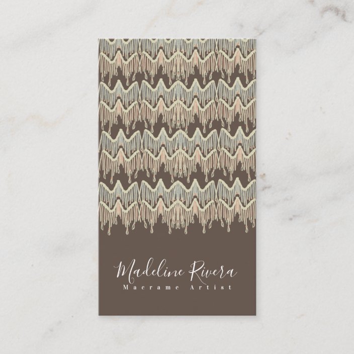 Boho Macrame Artist Handmade Art Designer Business Card | Zazzle.com