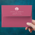 Boho Magenta Hot Pink Floral Elegant Wedding Envelope | Zazzle