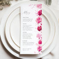 Boho Magenta Hot Pink Floral Elegant Wedding Program | Zazzle