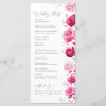 Boho Magenta Hot Pink Floral Elegant Wedding Program | Zazzle