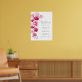 Boho Magenta Hot Pink Floral Wedding Welcome Sign | Zazzle