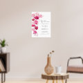 Boho Magenta Hot Pink Floral Wedding Welcome Sign | Zazzle