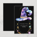 Boho Magic Editable Wizard Birthday Thank You Card | Zazzle