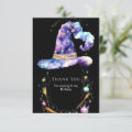 Boho Magic Editable Wizard Birthday Thank You Card | Zazzle