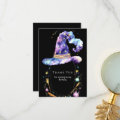 Boho Magic Editable Wizard Birthday Thank You Card | Zazzle
