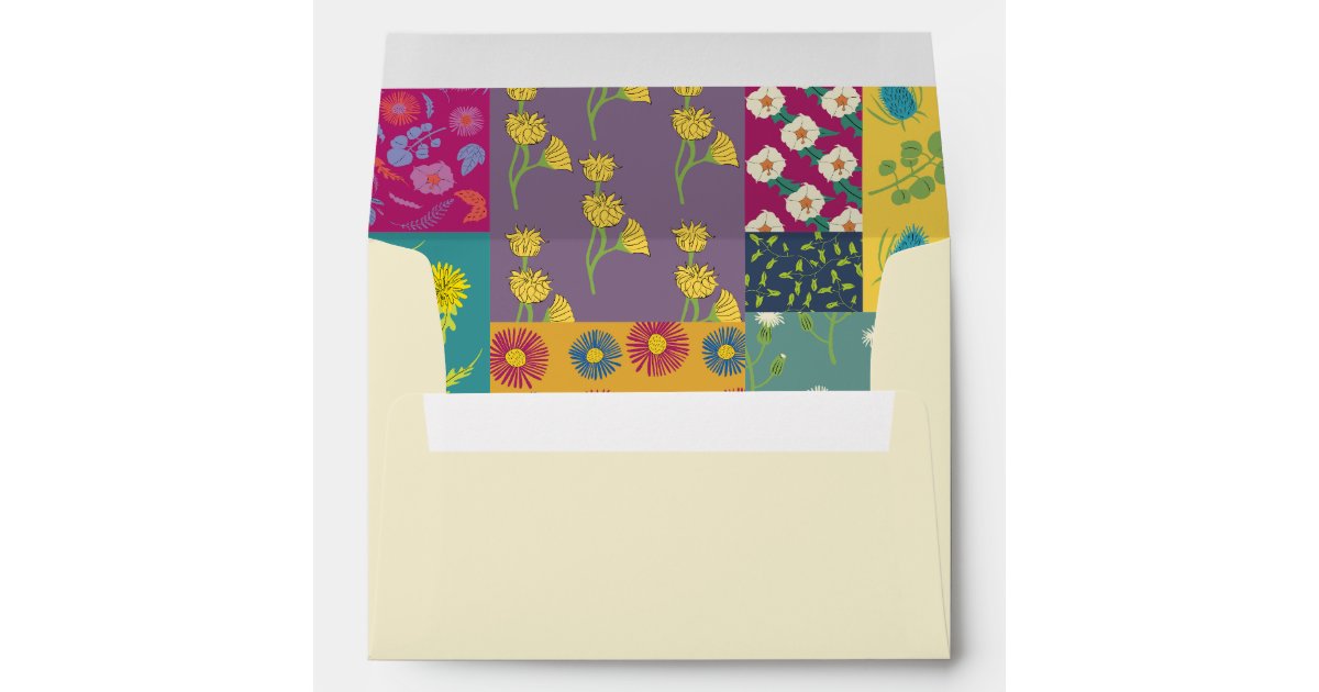 Boho Maximalist Patchwork Quilt Interior Envelope | Zazzle