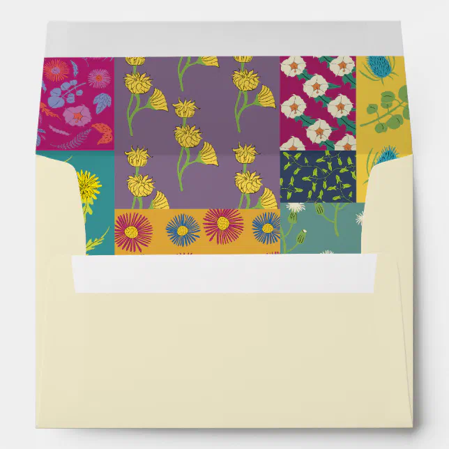 Boho Maximalist Patchwork Quilt Interior Envelope | Zazzle