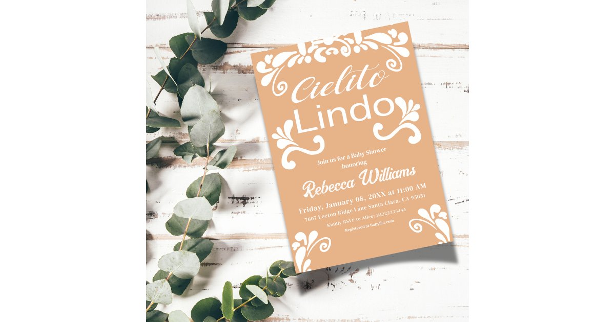 Boho Mexican Fiesta Cielito Lindo Baby Shower Invitation | Zazzle