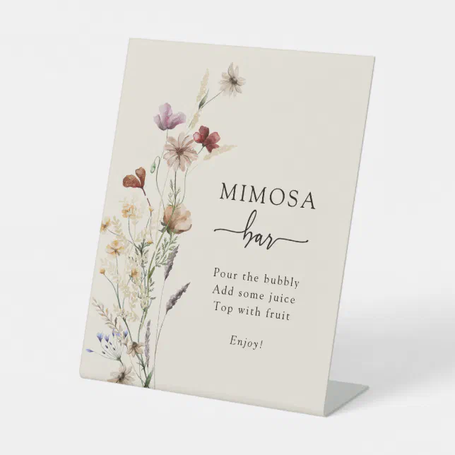 Boho Mimosa Bar Sign | Zazzle