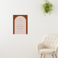 Boho Minimalist Burnt Orange Wedding Welcome Sign | Zazzle